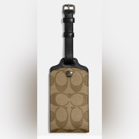 Coach | Accessories | Nwt Coach Luggage Tag In Signature Canvas | Poshmark